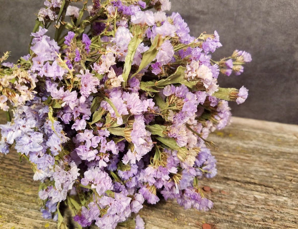 Dried Light Blue Statice Flowers - E's Florals